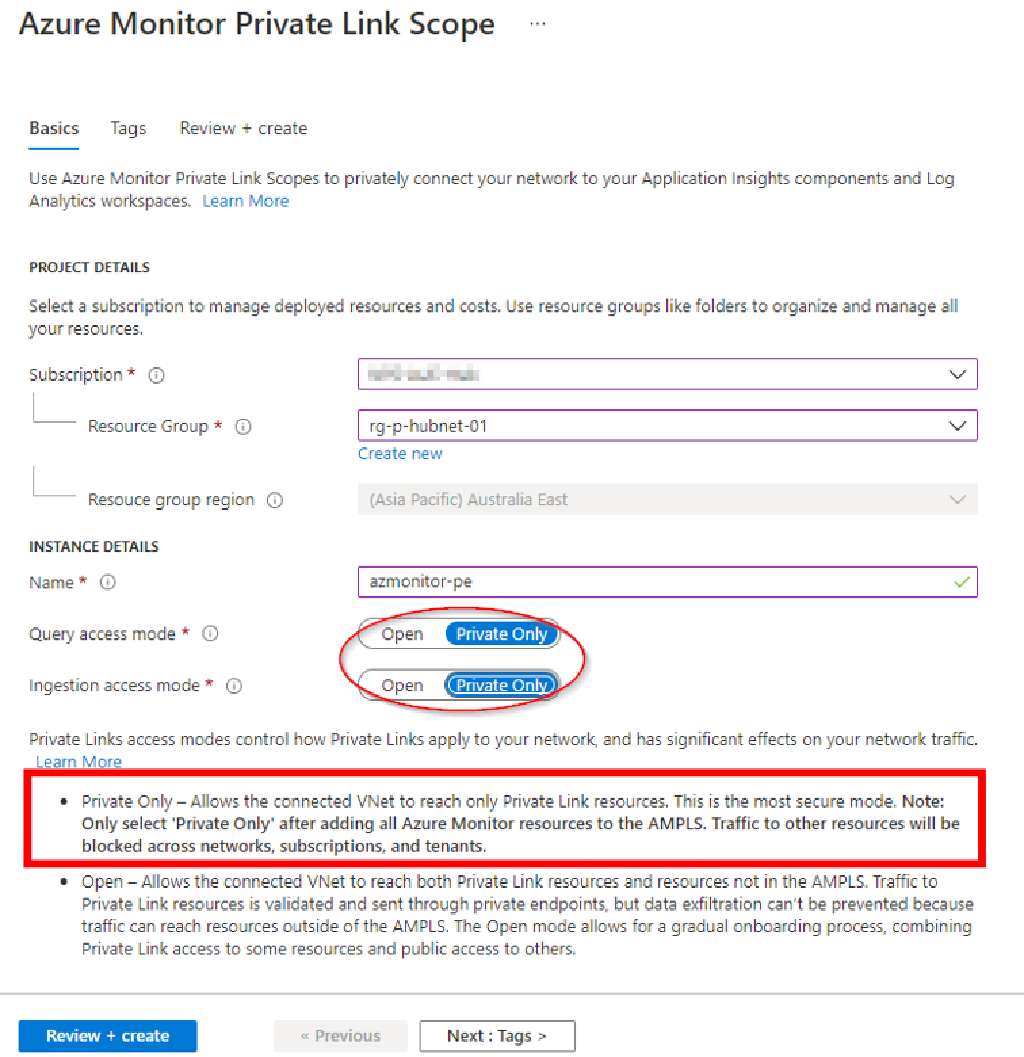 Azure Private Link for Azure Monitor